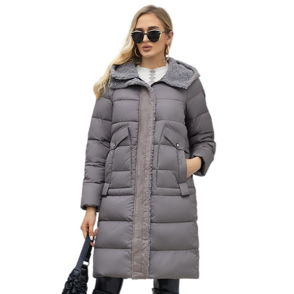 Warm and Fashionable Women's Long Jacket for Winter with Big Pocket and ...