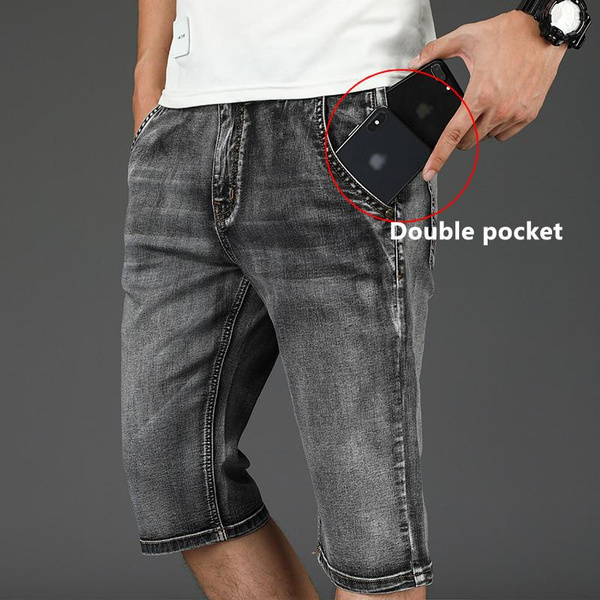 Men's Anti-theft Zipper Jeans Shorts for Summer Fashion in Straight ...