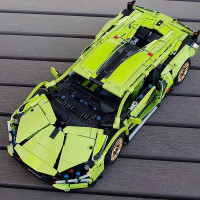 1280pcs MOC Green Super Sport Racing Car Model Building Block Brick ...