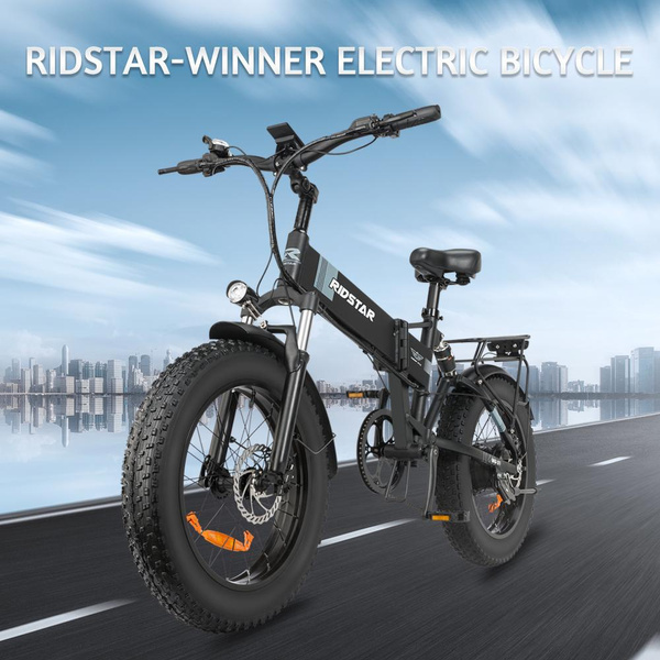 New Updated Ridstar 1000W 48V 20''Fat Tire 7speed Mountain Beach eBike City Folding Electric ...