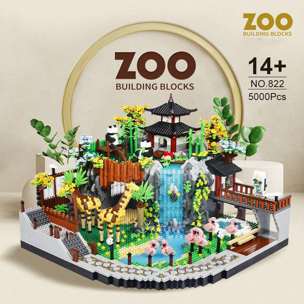 Creative City Street View Micro Diamond Block ZooFigures Architecture ...