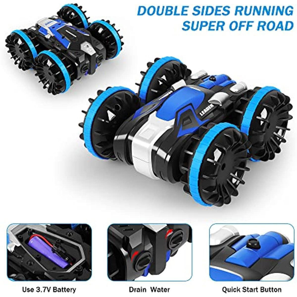 Water and Land RC Car for Kids-2.4GHz Remote Control Boat Waterproof RC ...
