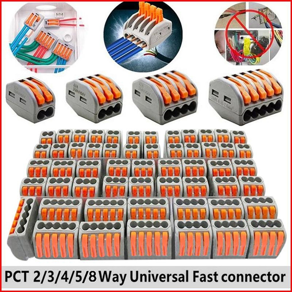 2/3/4/5/8 Way Wire Connector Universal Compact Wiring Connection ...