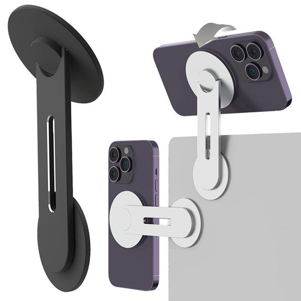 iPhone Laptop Stand, 180° Rotation Slim Magnetic Phone Mount for Laptop ...