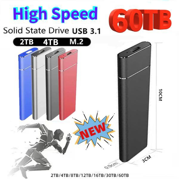 USB 3.1 High Speed 2TB/4TB/8TB/12TB/16TB/30TB/60TB Solid State Mobile ...