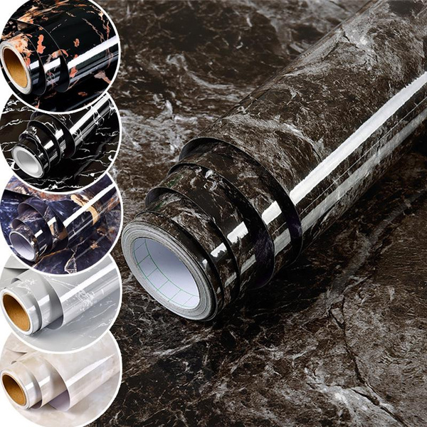 3M Marble Pattern PVC Wall Stickers for Kitchen Countertop Oil and ...