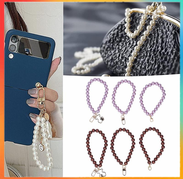 Pearl s Chain, 3 Pcs 12mm Pearl Mobile Phone Case Key Chain Bag Hanging ...