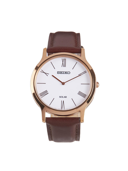 Seiko Men's Brown Solar Dress Watch | Wish
