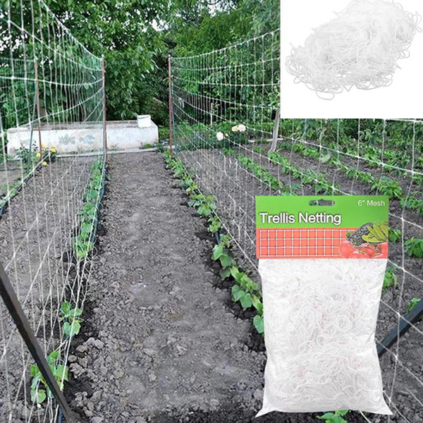 New Garden Plant Trellis Netting Heavy-Duty Polyester Plant Support ...