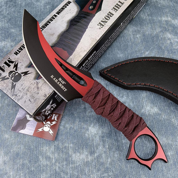 M48 Red Liberator Falcon Karambit Knife Tactical Claw Knife Made of ...