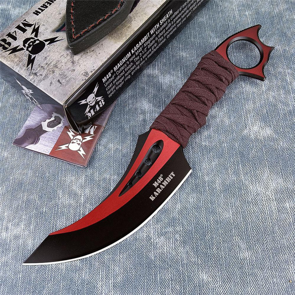 10 inch fixed blade outdoor hunting combat dagger 8Cr13Mov steel blade ...