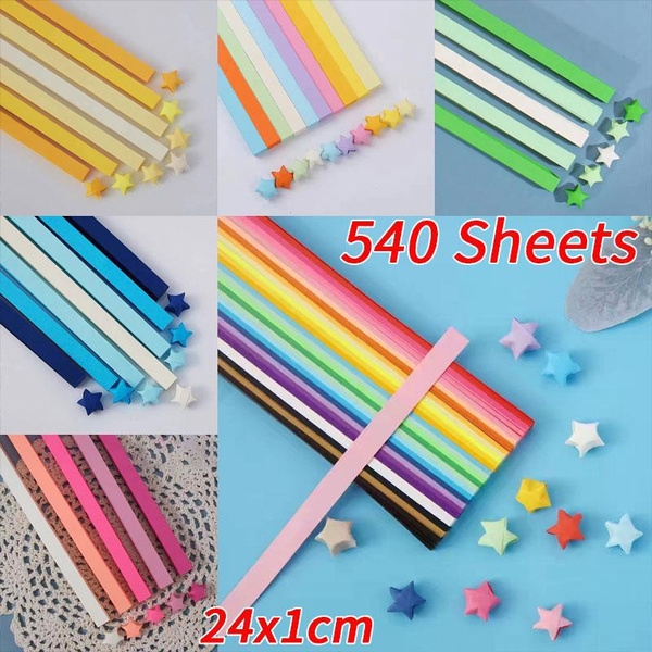 540 Sheets Creative Gradient Color Five-pointed Star Origami Diy ...