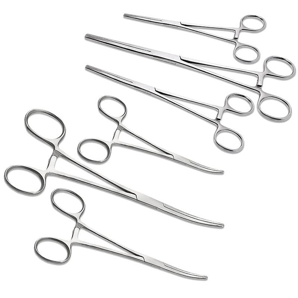 1Pc Stainless Steel Hemostatic Clamp Forceps Surgical Forceps Tool Kit ...