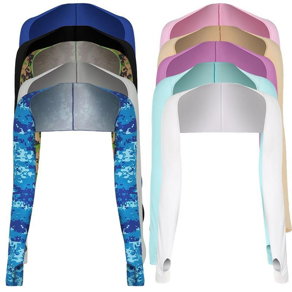 Cooling Shawl Sun UV Protection Arm Sleeves for Women Men with Thumb ...