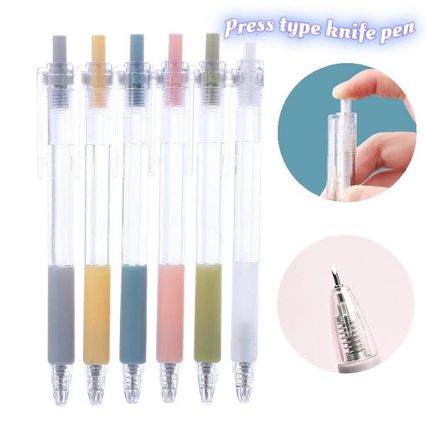 2Pcs Retractable Knife Pen Portable Utility Knife Paper Cutting Pen DIY ...
