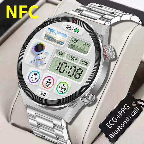 New Business Men Smart Watch AMOLED Screen NFC Access Control ...