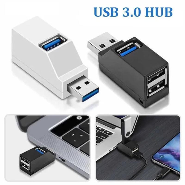USB 3.0 Hub 3 Ports Portable Fast Data Transfer USB Splitter for ...