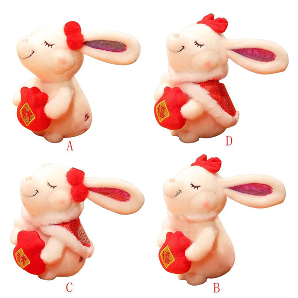 2023 Rabbit Year Rabbit Plush Toy Cute Chinese NewYear TangSuit Dolls ...