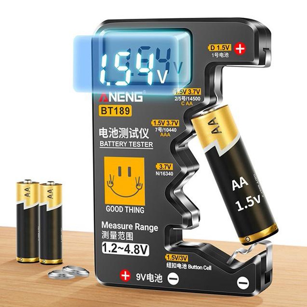 ANENG Battery Level Detector Digital Display Battery Voltage Tester for ...