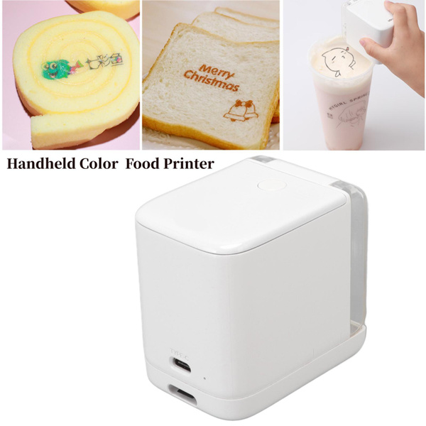 Color Food Printer Portable Handheld Cake Printer USB With Ruler Ink ...