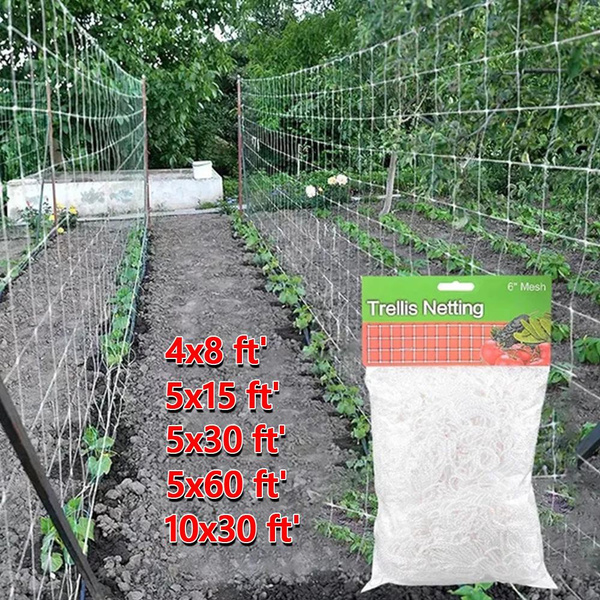 Newest Garden Plant Trellis Netting Heavy-Duty Polyester Plant Support ...