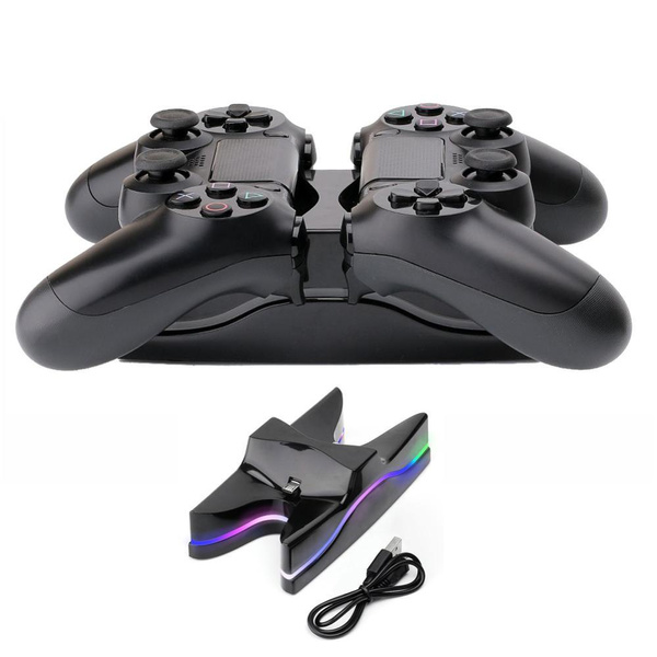LED Dual Charging Stand Dock Special UFO Shaped Charger Station Fast ...