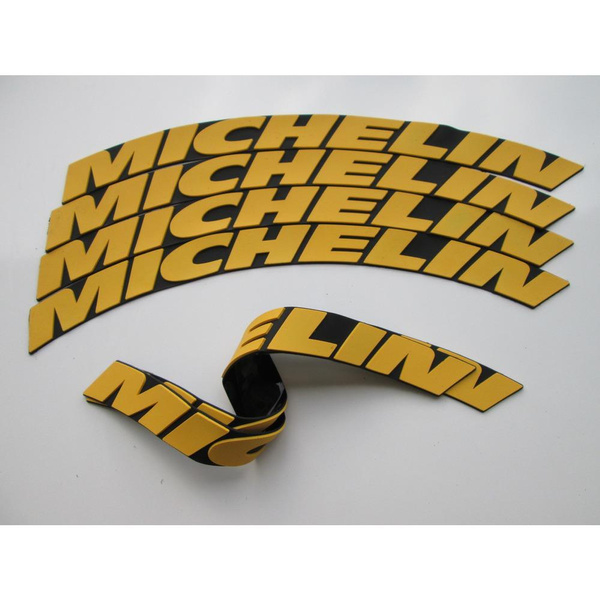Tire Stickers Michel Yellow 2.5cm Permanent Tyre Lettering Stickers 16 ...