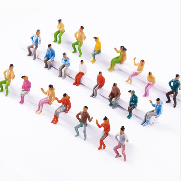 30/50 Pcs 1:75 Miniature Model All Seated Figures ABS Painted ...