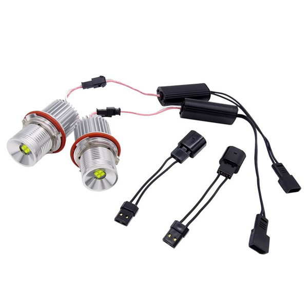 1 Pair Car 12V 40W White LED Angel Eyes Halo Ring Light Headlight ...