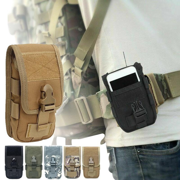 Outdoor Tactical Army Molle Cell Phone Pouch Case Cover Holder Belt ...