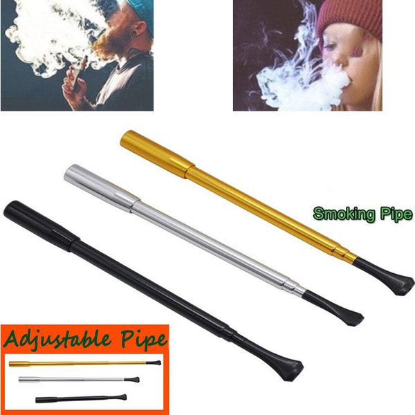 3 COLORS Adjustable Pipes Retractable Ladies Long Cigarette Rod Retro ...