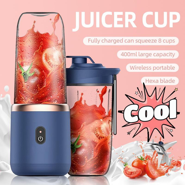6 Blades Portable Juicer Cup Juicer Fruit Juice Cup Automatic Small ...