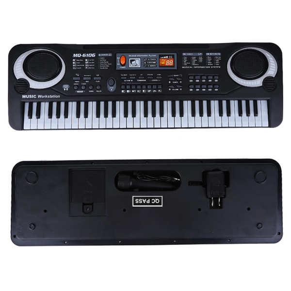 Electric Digital Piano, Portable Piano 61-Key Electronic Keyboard Piano ...