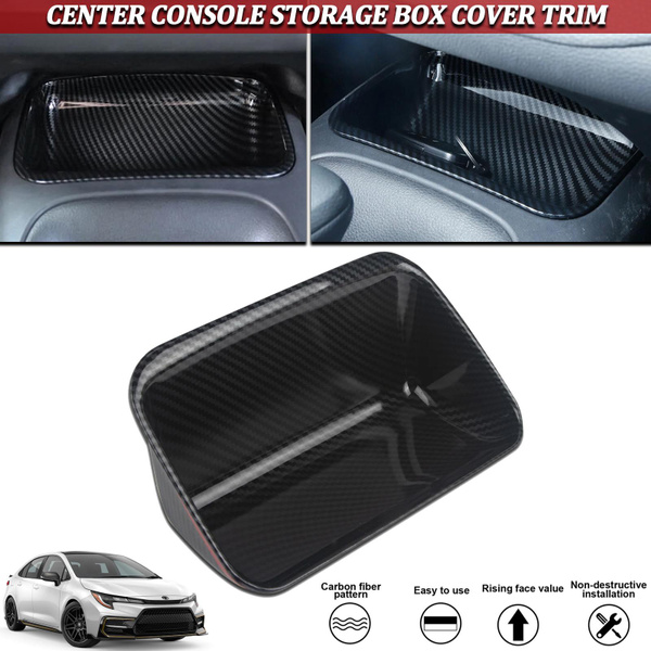 Carbon Fiber Style Center Console Storage Box Cover Decoration Trim For ...