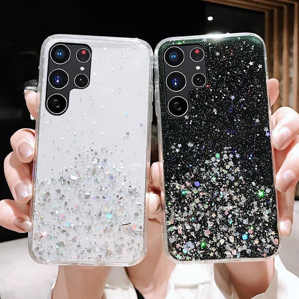 Bling Glitter Star Soft Silicone Phone Case For Samsung Galaxy S23Ultra S23 S23 Plus Thin Soft ...