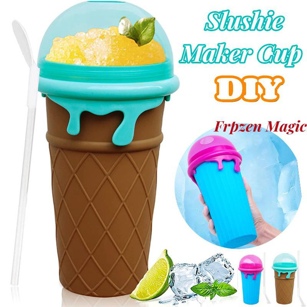Slushie Maker Cup, Magic Quick Frozen Smoothies Cup Double Layer ...