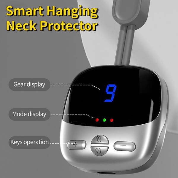 NEW Spine Neck Massager Double Pulse Pendant LCD Display Electric ...