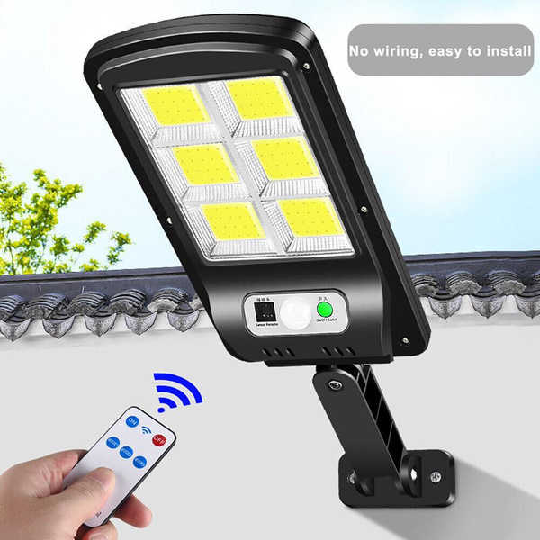 120 COB LED Solar PIR Street Light Motion Sensor Wall Lamp Outdoor ...