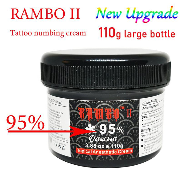 The Original 95%RAMBO Lidocaine Skin Cream Waxing Tattooing Piercing ...