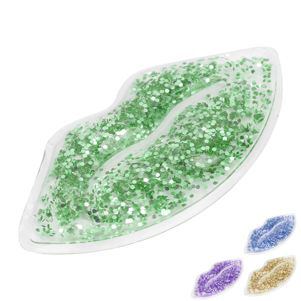 Hot Cold Compress Lips Ice Pack Glitter Sequins Cooling Therapy Lip Gel ...