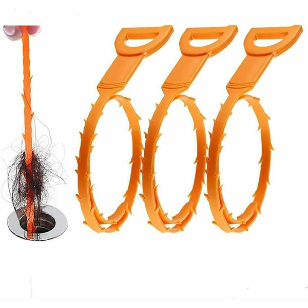 3pc Drain Clog Remover,Hair Snake Tool Drain Opener, Sink Snake for ...