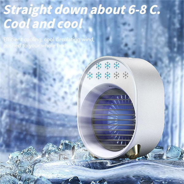 Portable Mini AC Air Conditioner Personal Cooling Fans Bedroom Cooler ...