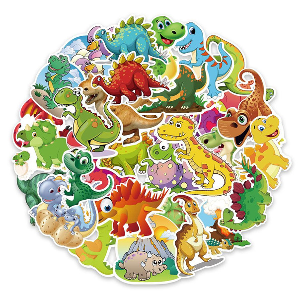 15/50PCS cute cartoon dinosaur stickers PVC waterproof small animal ...