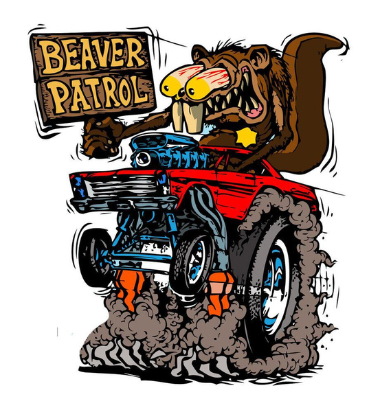 Rat Fink Beaver Patrol Vinyl Decal Stickers | Wish