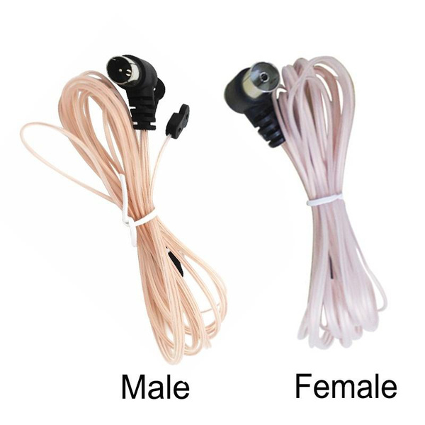 FM Radio Antenna 75 Ohm Dipole Indoor T Antennas HD Aerial Male Female ...