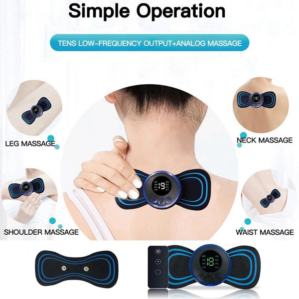 8 Modes Cervical Massage Neck Stretcher Electric Massager Patch Pulse ...