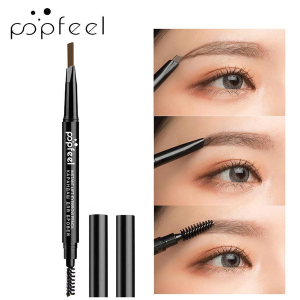 Three-dimensional Rotating Double-ended Eyebrow Pencil Locks Color ...