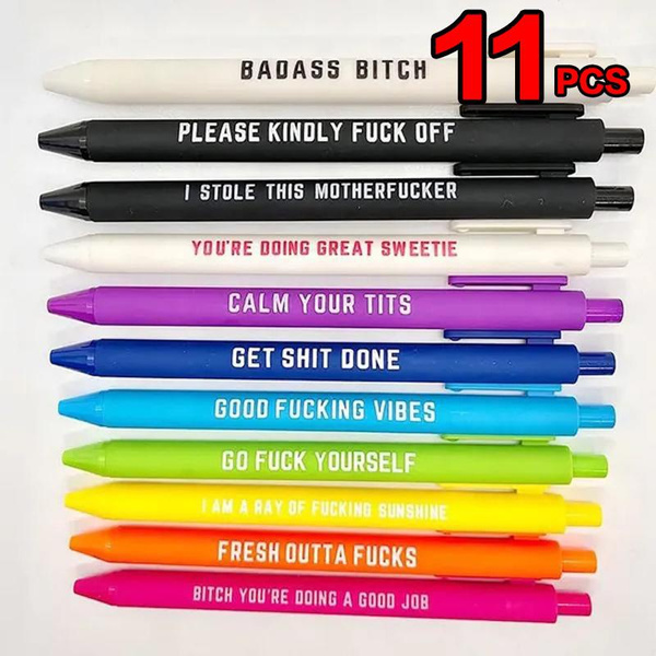 11pcs Weekday Pen Dirty Cuss Word Pens for Each Day of The Week Swear ...