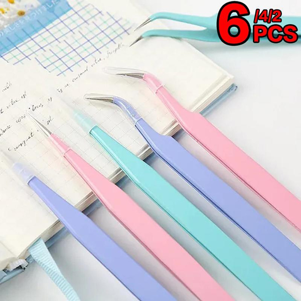 2/4/6Pcs Scrapbook Tweezers Colorful Sticker Washi Tape Precision ...