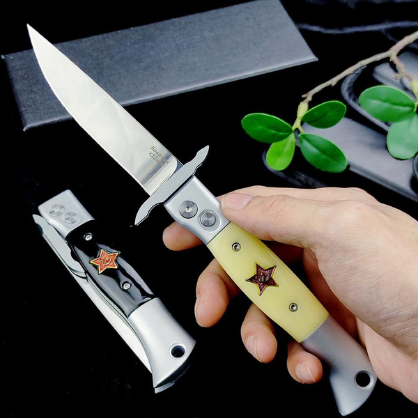 Russian Finka NKVD Outdoor AUTOMATIC Knife High Quality Spring Assisted ...